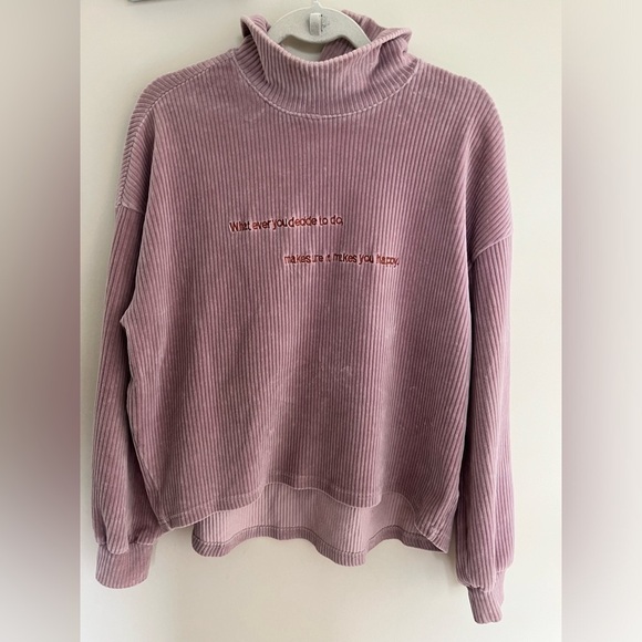 Sweaters | Othermix Soft Ribbed Sweater Purple Pink Sz Large Whatever ...